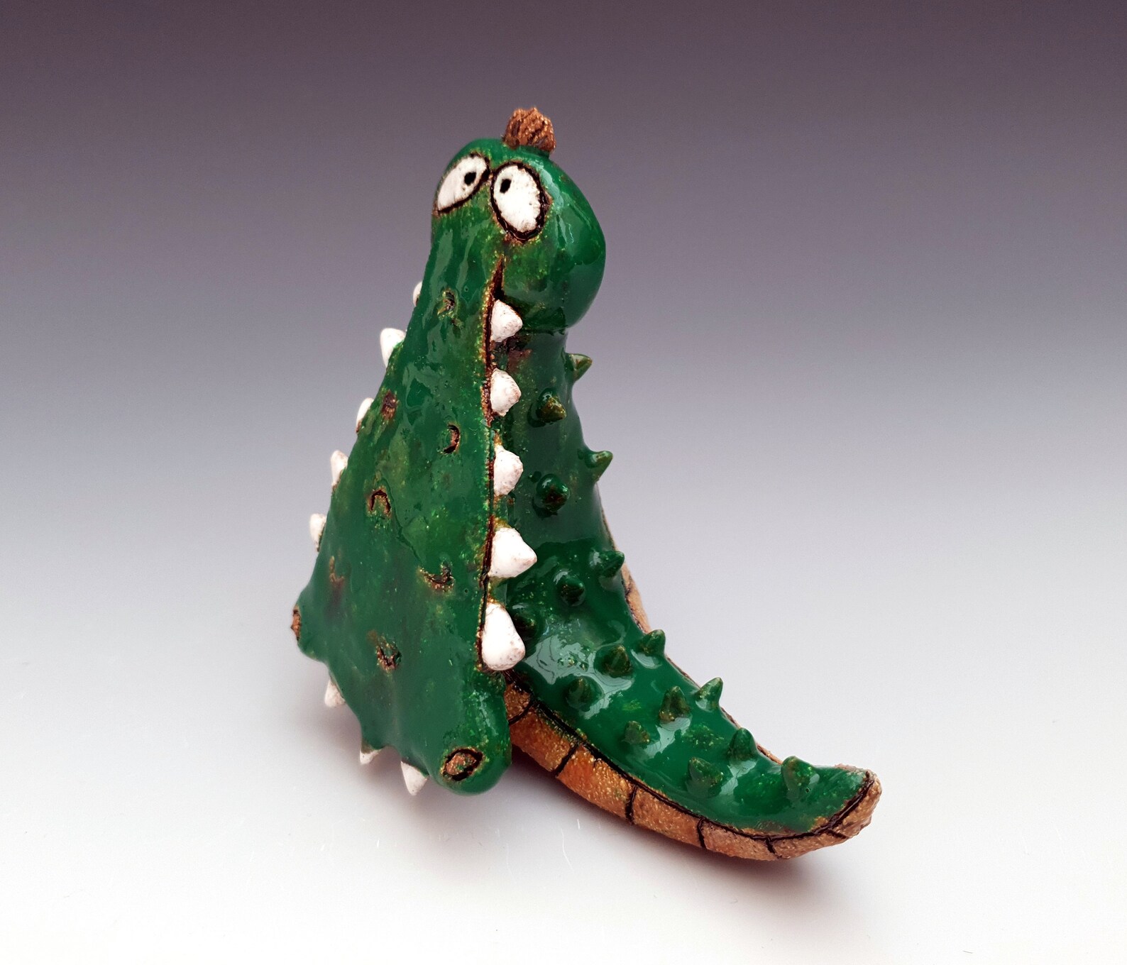 Funny Ceramic Alligator Animal Figurines Pottery Crocodile - Etsy