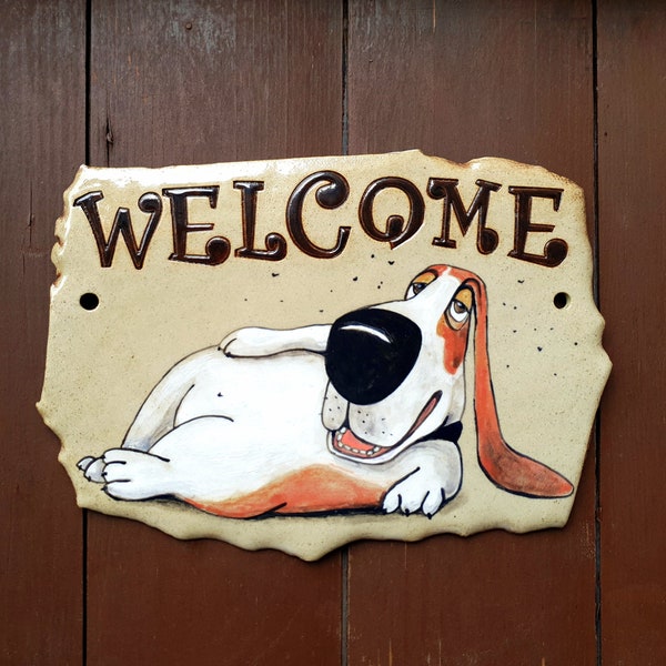 Dog Welcome Sign - Etsy UK