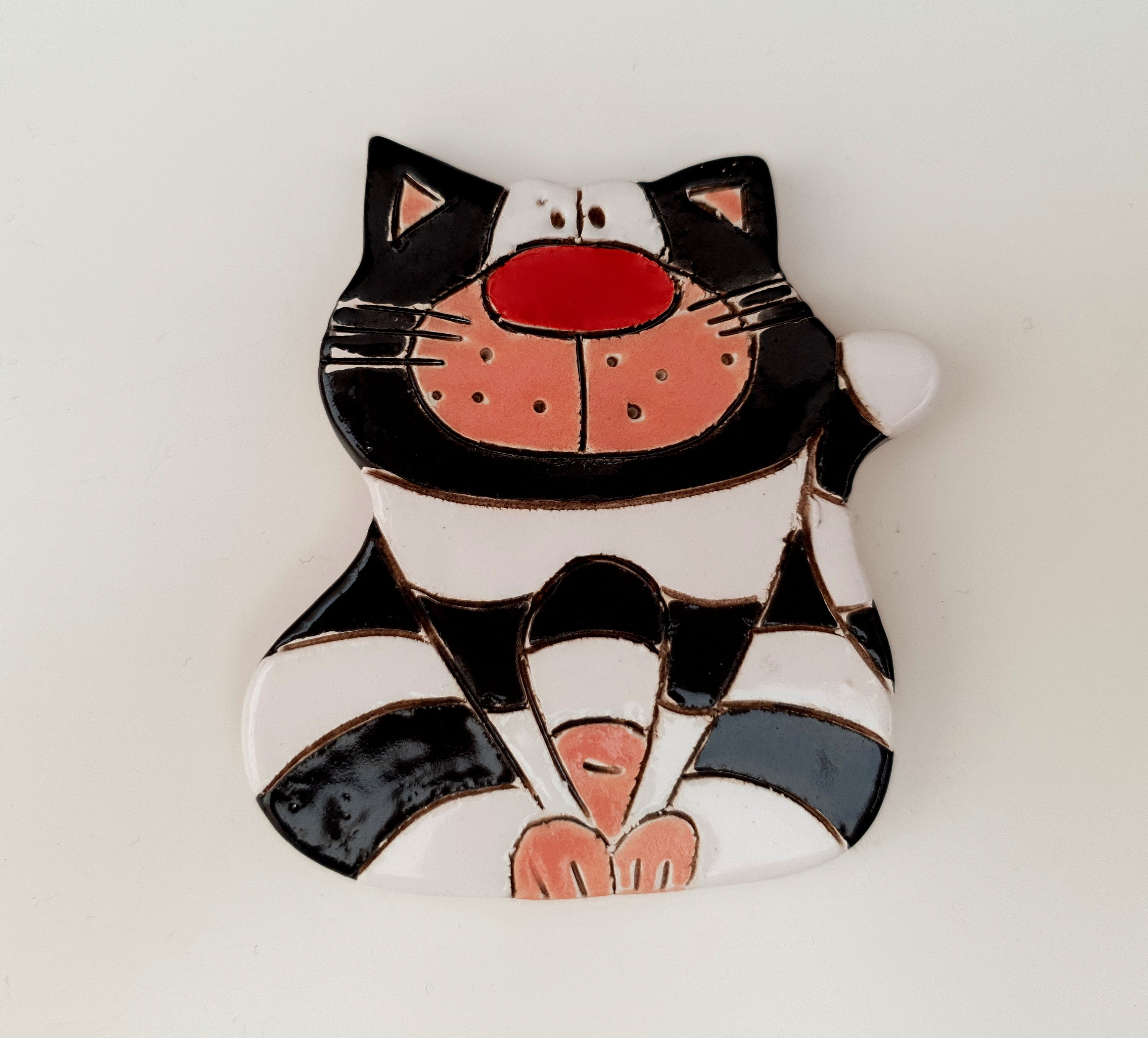 Cute magnet Ceramic magnet Cat magnet Fridge magnet | Etsy