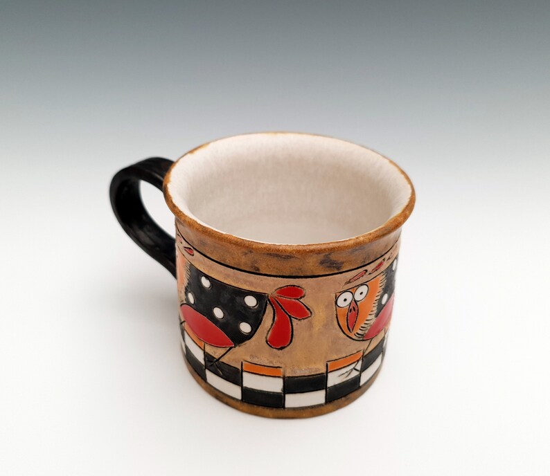 Chicken Mug Pottery Tea Cup Unique Artistic Pottery - Etsy
