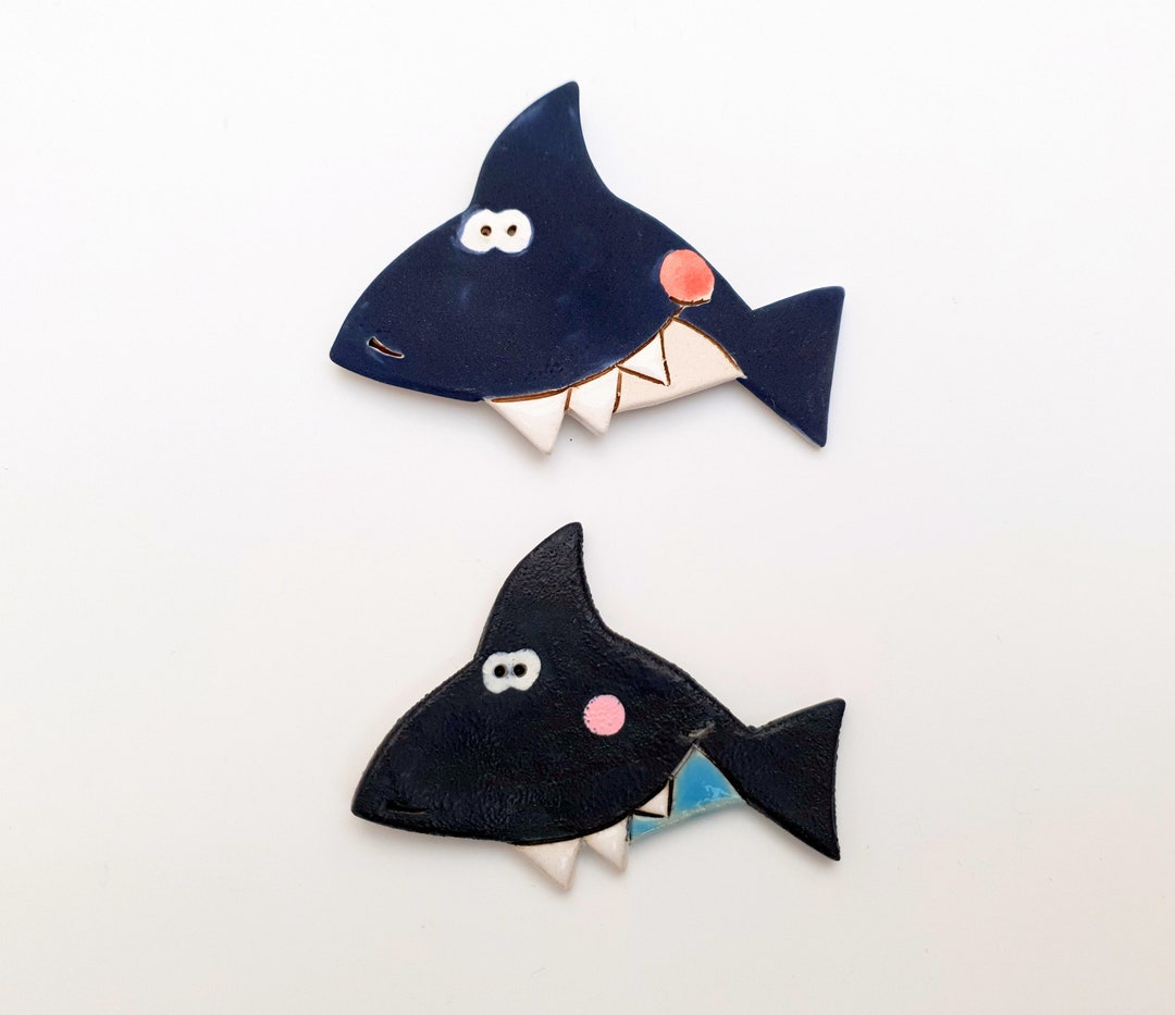 Fridge Magnet, Shark Magnet, Kitchen Decor, Handmade Ceramics, Home ...