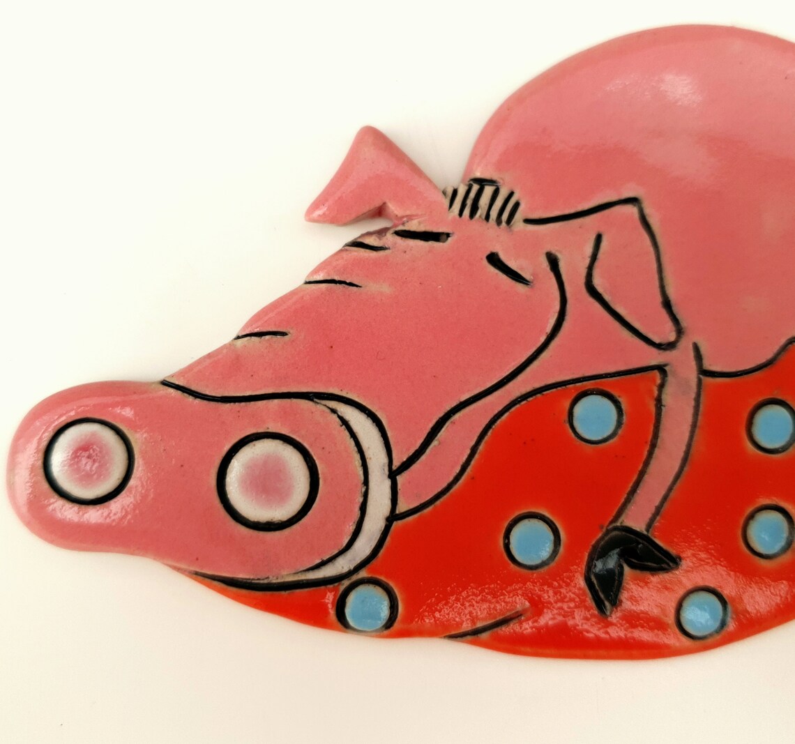 Pig magnet Kitchen decor Handmade ceramic magnet Fridge | Etsy