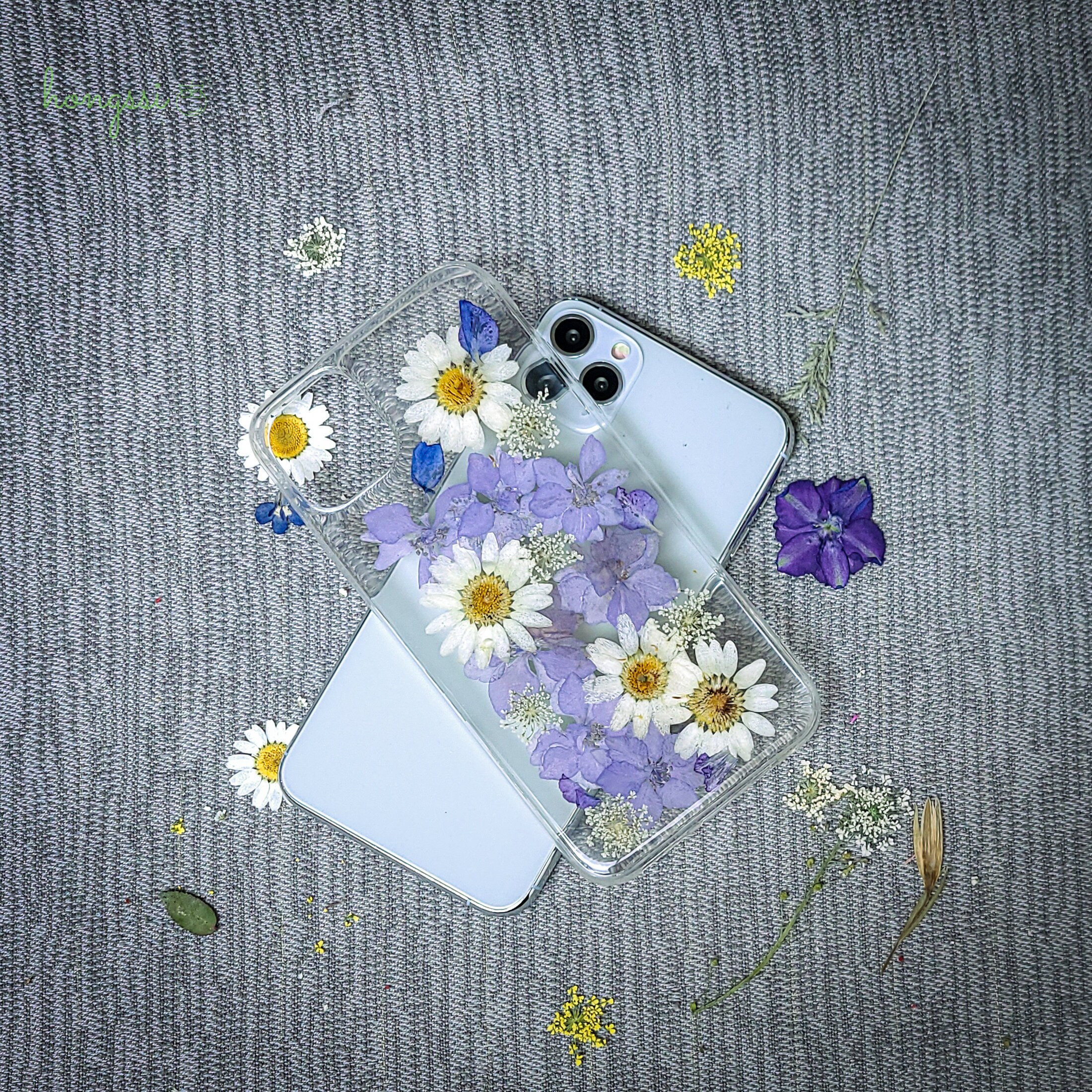 New iPhone 12 Case Handmade Real Pressed Dried Flower Purple - Etsy