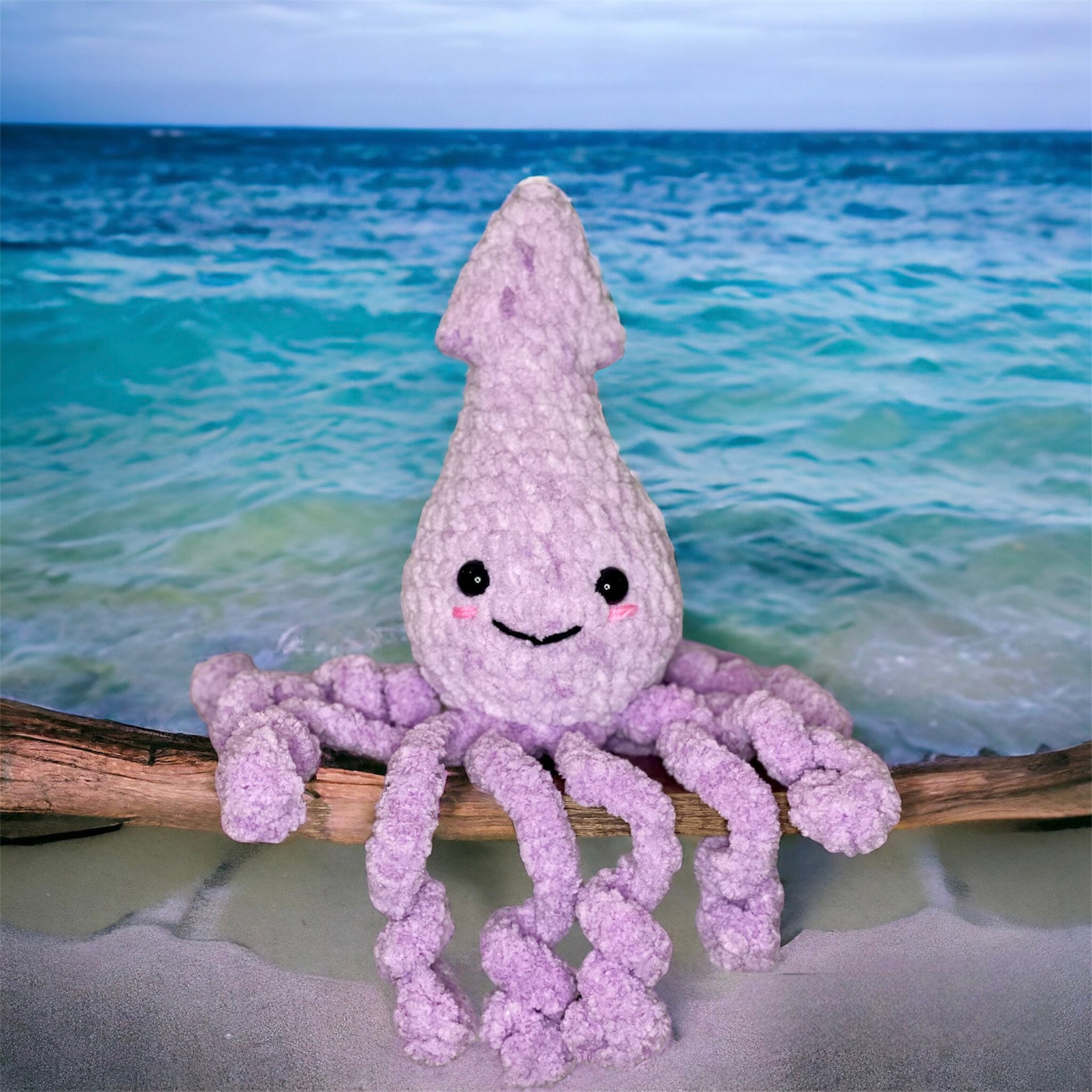Purple Squid Plushie, Handmade Gift, Soft Stuffed Animal, Valentines ...