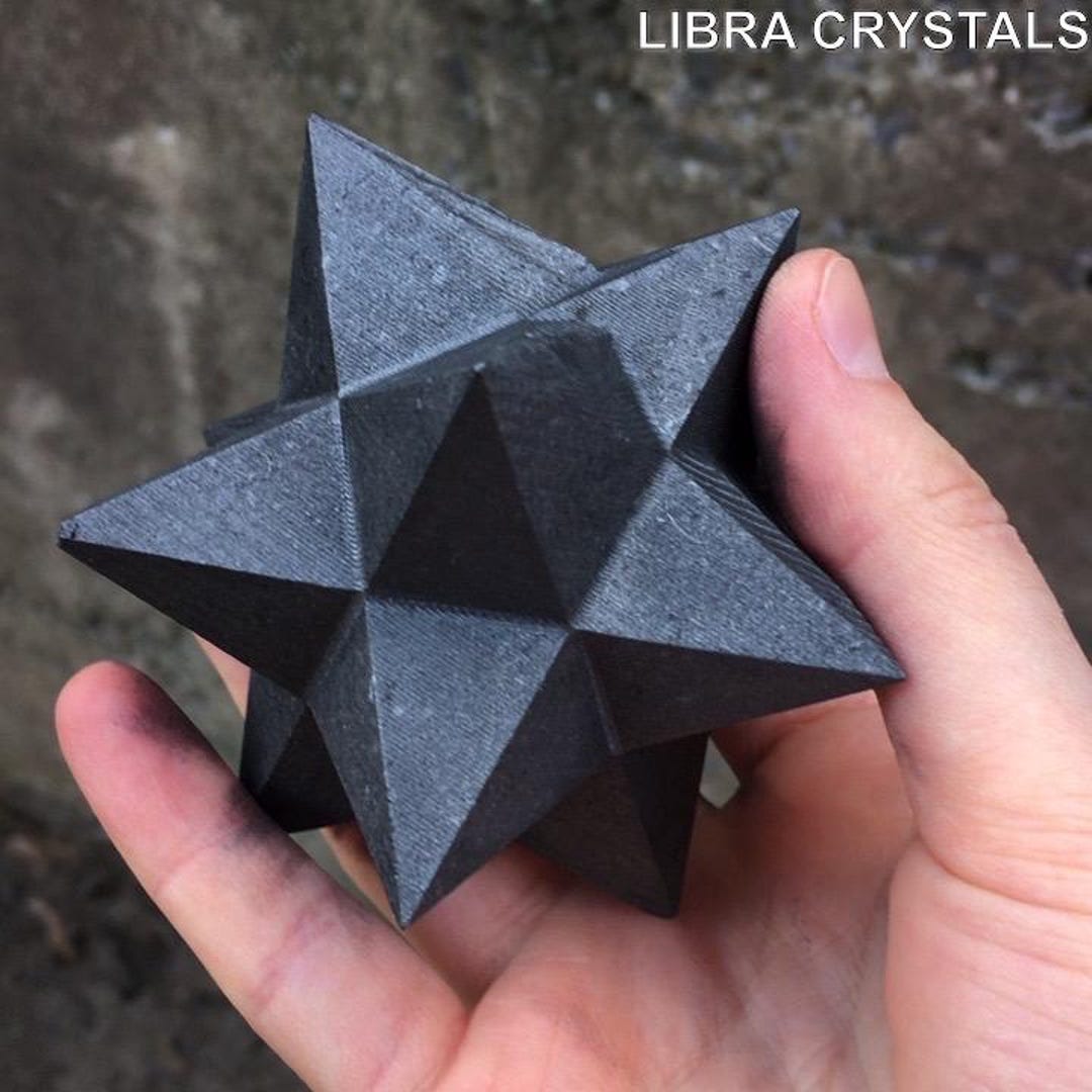 Shungite Merkaba 3" – EMF Protection Stone, Black Merkaba Star, Sacred ...