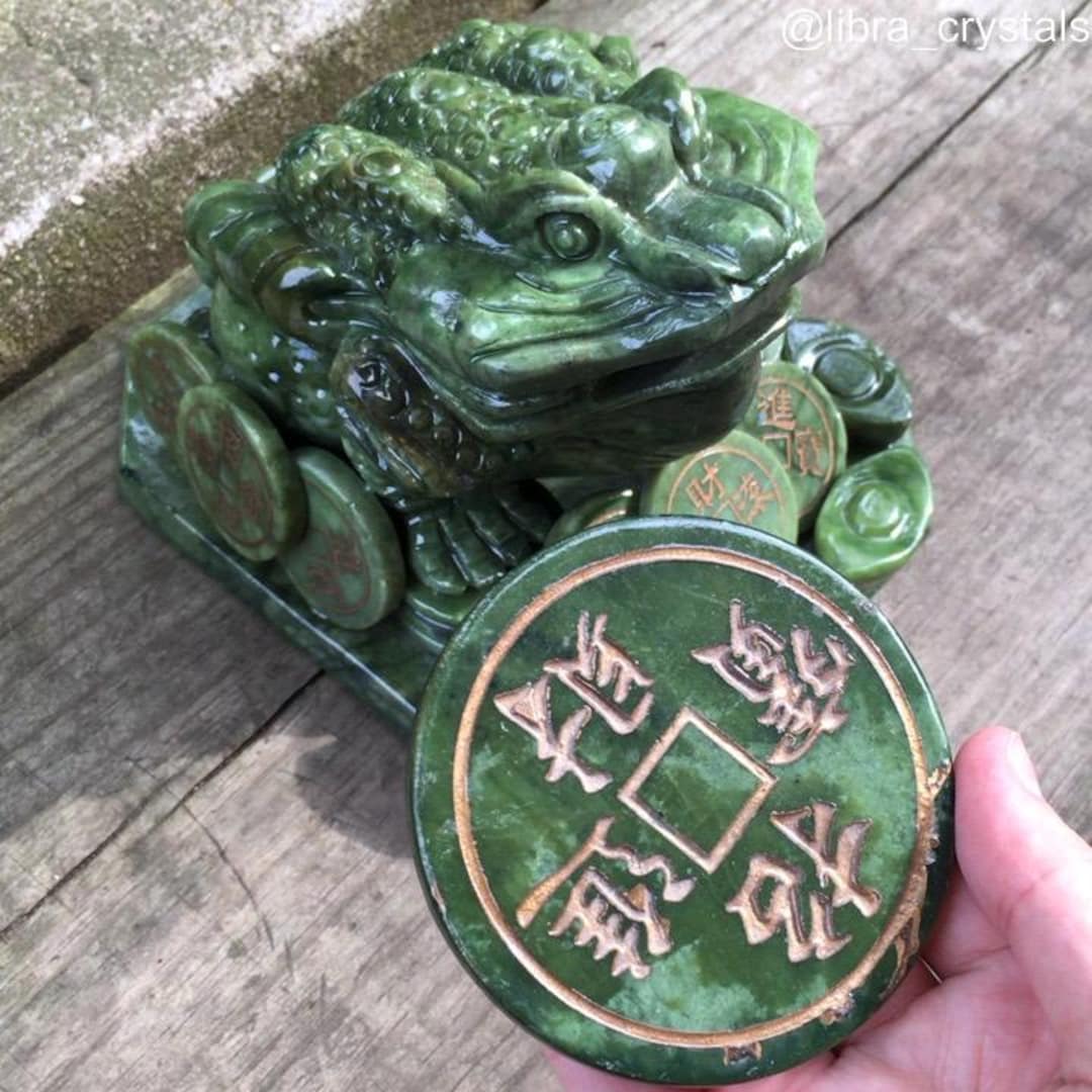 Jade Money Toad Frog Jin Chan Chan Chuy 8.6lb - Etsy