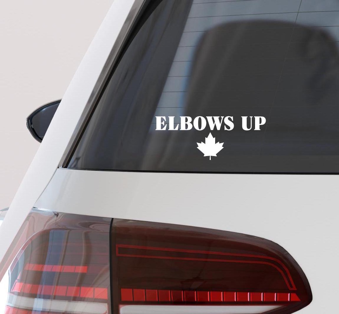 Elbows up Car Decal FREE SHIPPING – Canada Hockey Sticker for Cars ...