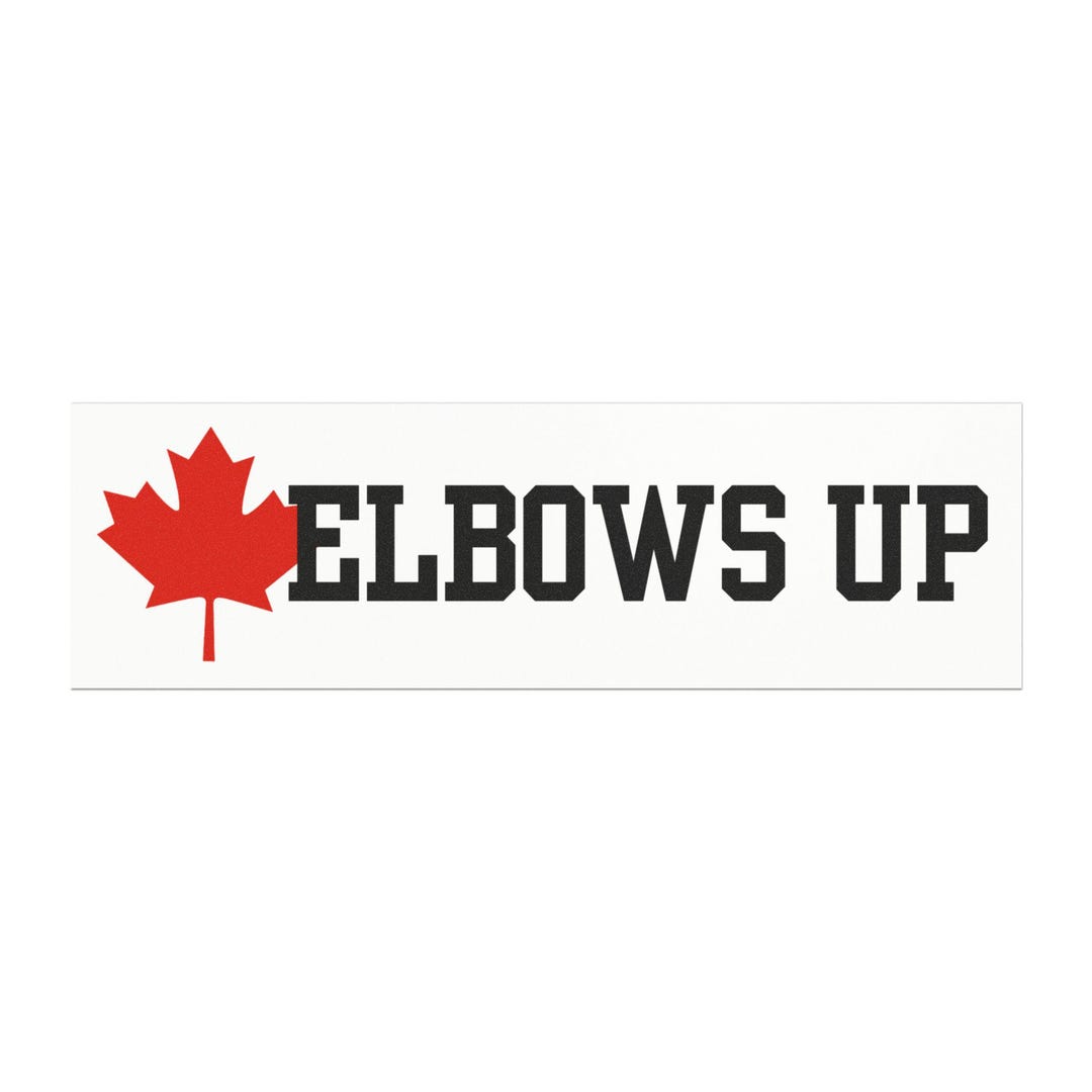 Elbows up Car Magnet | Canadian Maple Leaf Magnet | Anti-tariff Bumper ...