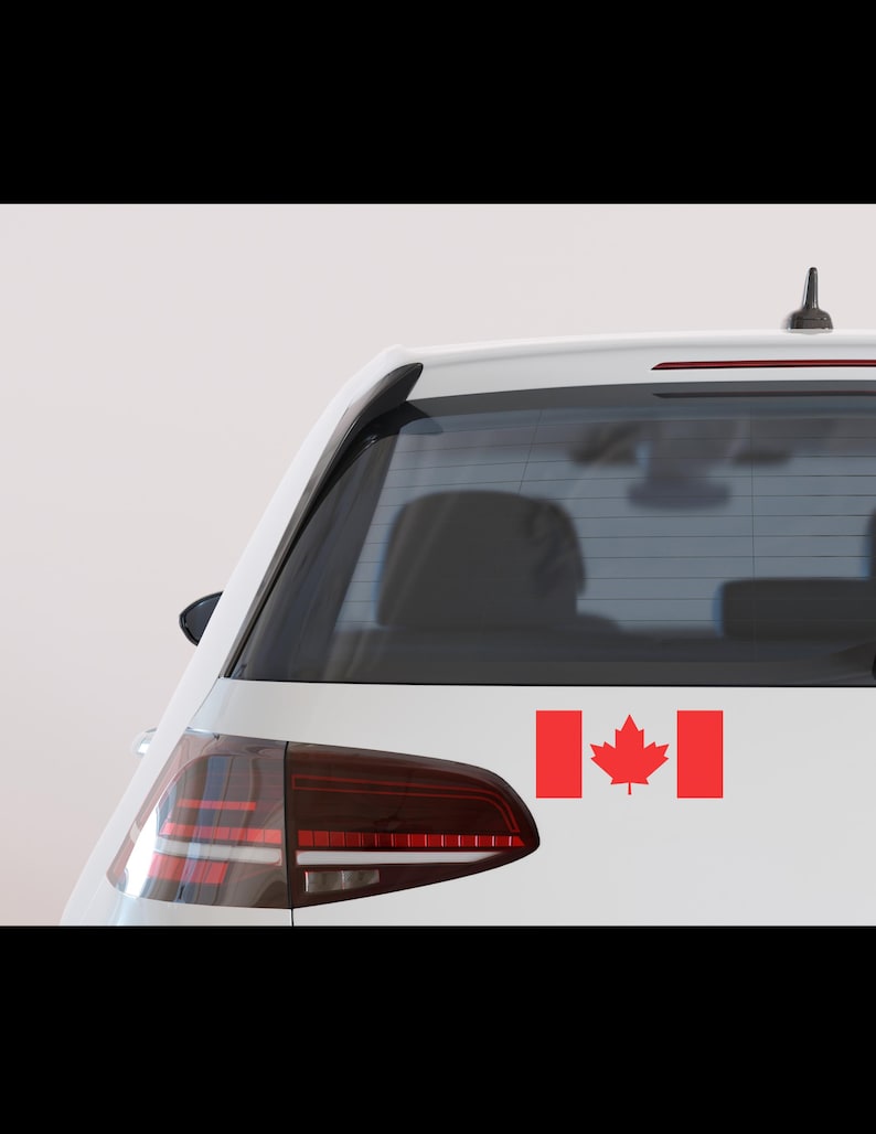 Canada Flag Vinyl Decal – Waterproof Maple Leaf Sticker for Cars ...