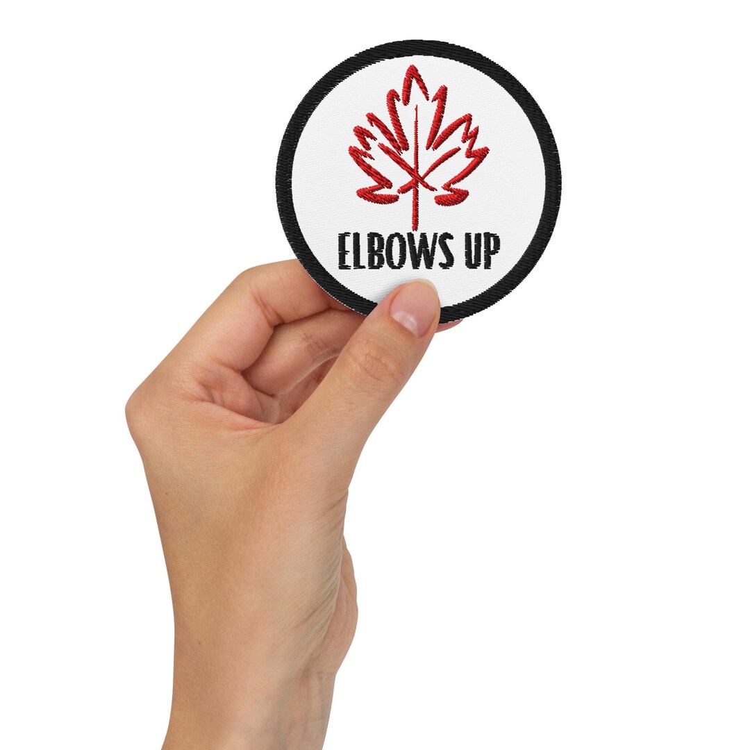Elbows up Embroidered Maple Leaf Patch: Canadian Pride Iron-on Badge - Etsy