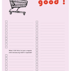 Retro Grocery List Template Printable, Humour Shopping List, Grocery ...