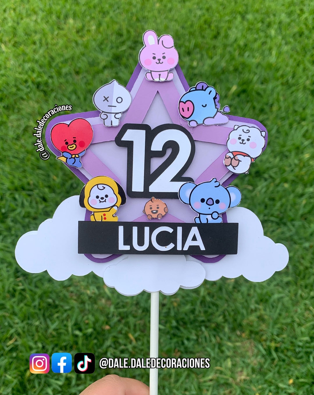 BT21 Cake Topper BT21 Star Cake Topper Cake Topper Star Cake Topper ...