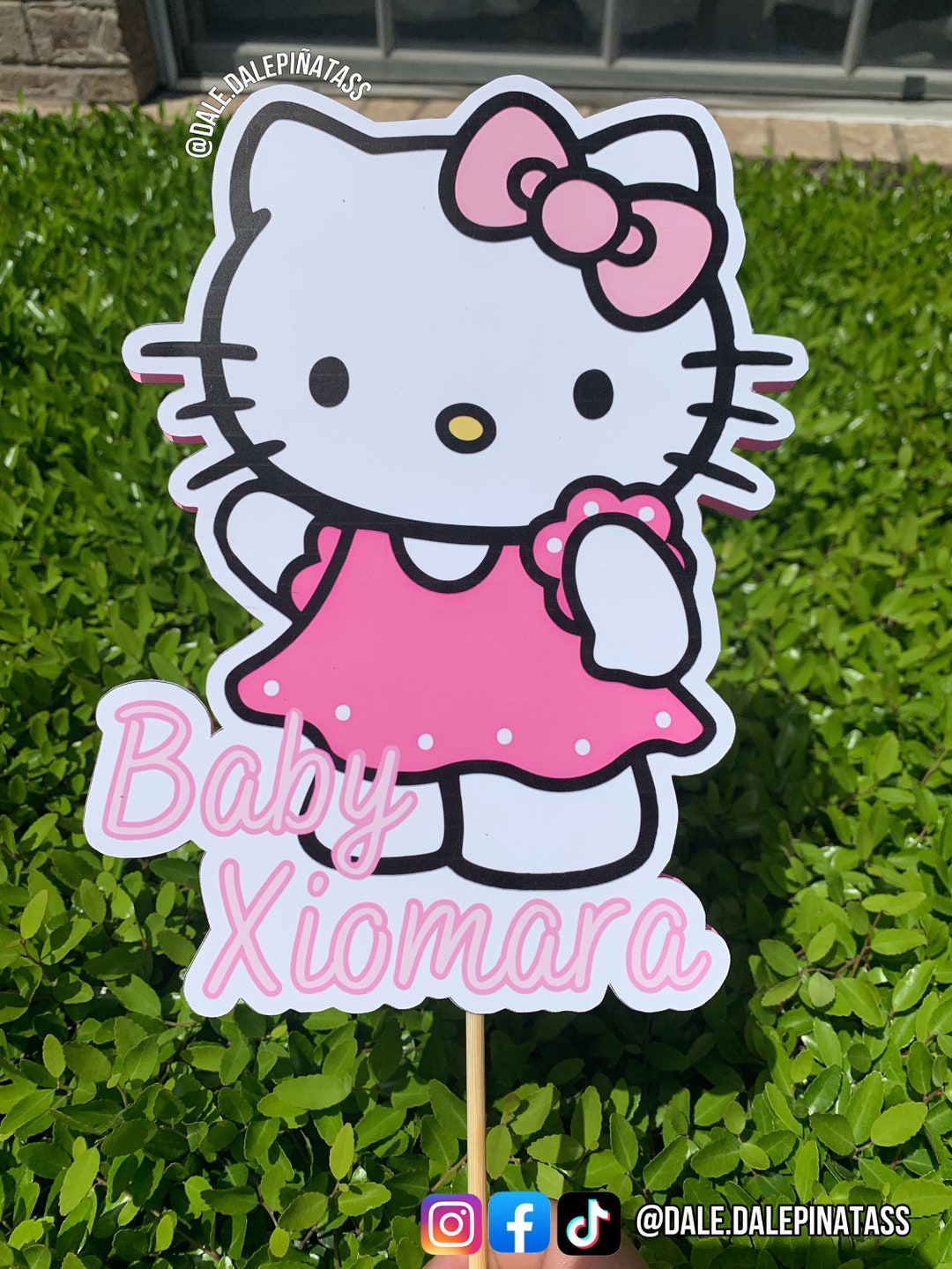 6pc Custom Hello Kitty Center Piece Cutouts Hello Kitty Cut Outs Hello ...
