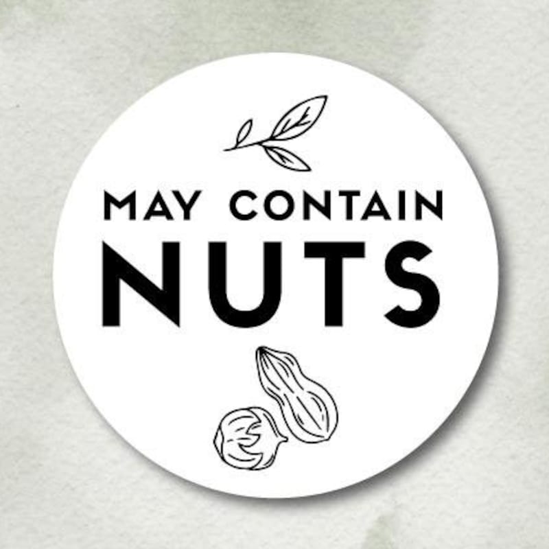 Contains Nuts Label - Etsy