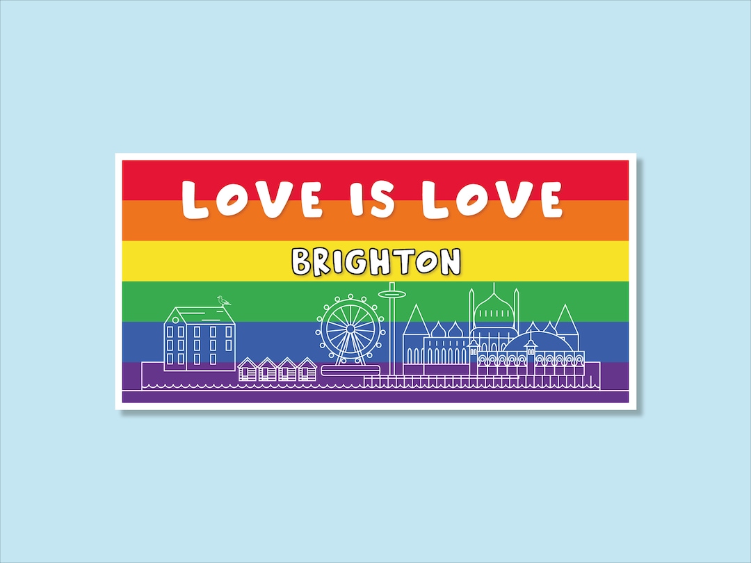 LGTBQ Stickers, Brighton Sticker, Love is Love Stickers, Waterproof ...
