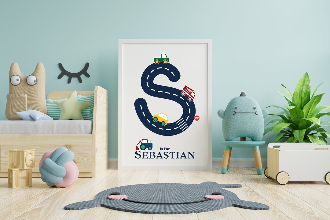 Personalized Car Name Print, Transportation Nursery Decor (digital ...