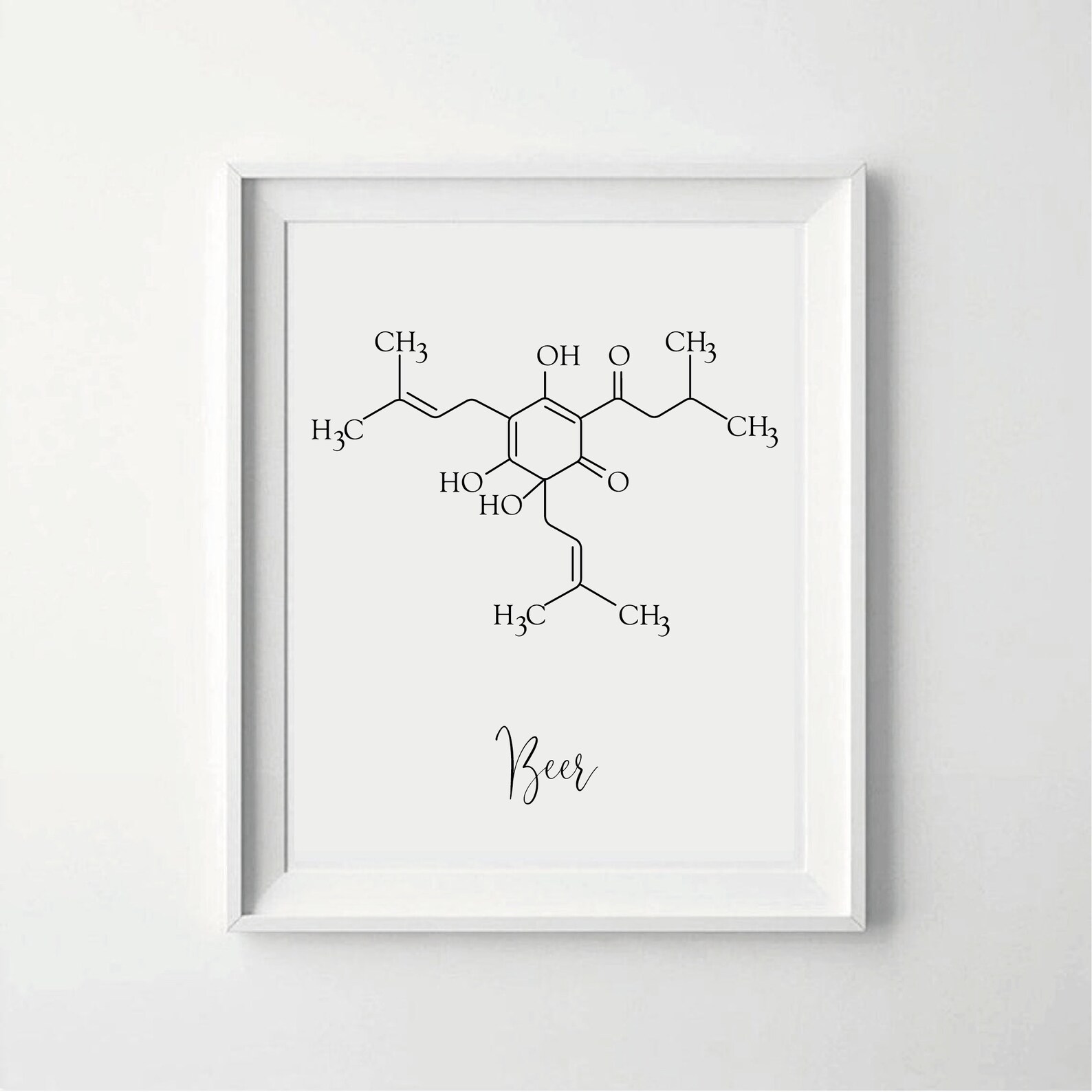Beer Molecule Print Beer Chemistry Poster Science Art | Etsy
