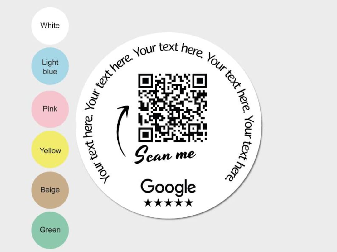 Google Review QR Code Stickers, Small Business Feedback Label - Etsy