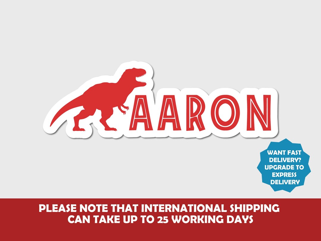 Dinosaur Sticker Personalised, Dinosaur Inspired, Kids Name Sticker ...