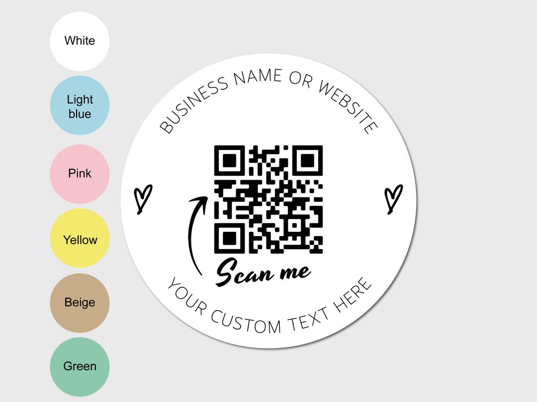QR Code Sticker, Scan Me, Product Label, Small Business Label, Supplies ...