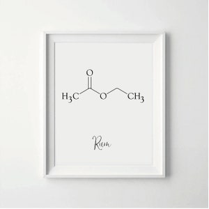 Vodka Whiskey Gin and Rum Molecules Wall Art Set of 4 Prints Bar ...