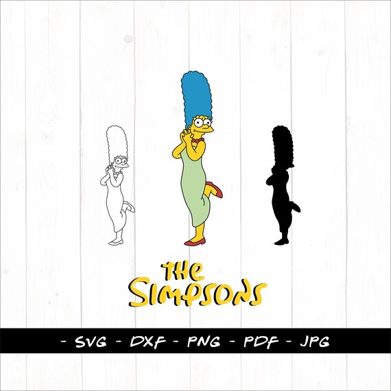 Marge Simpson Layered SVG Vintage Simpsons Png Gift Idea | Etsy Ireland