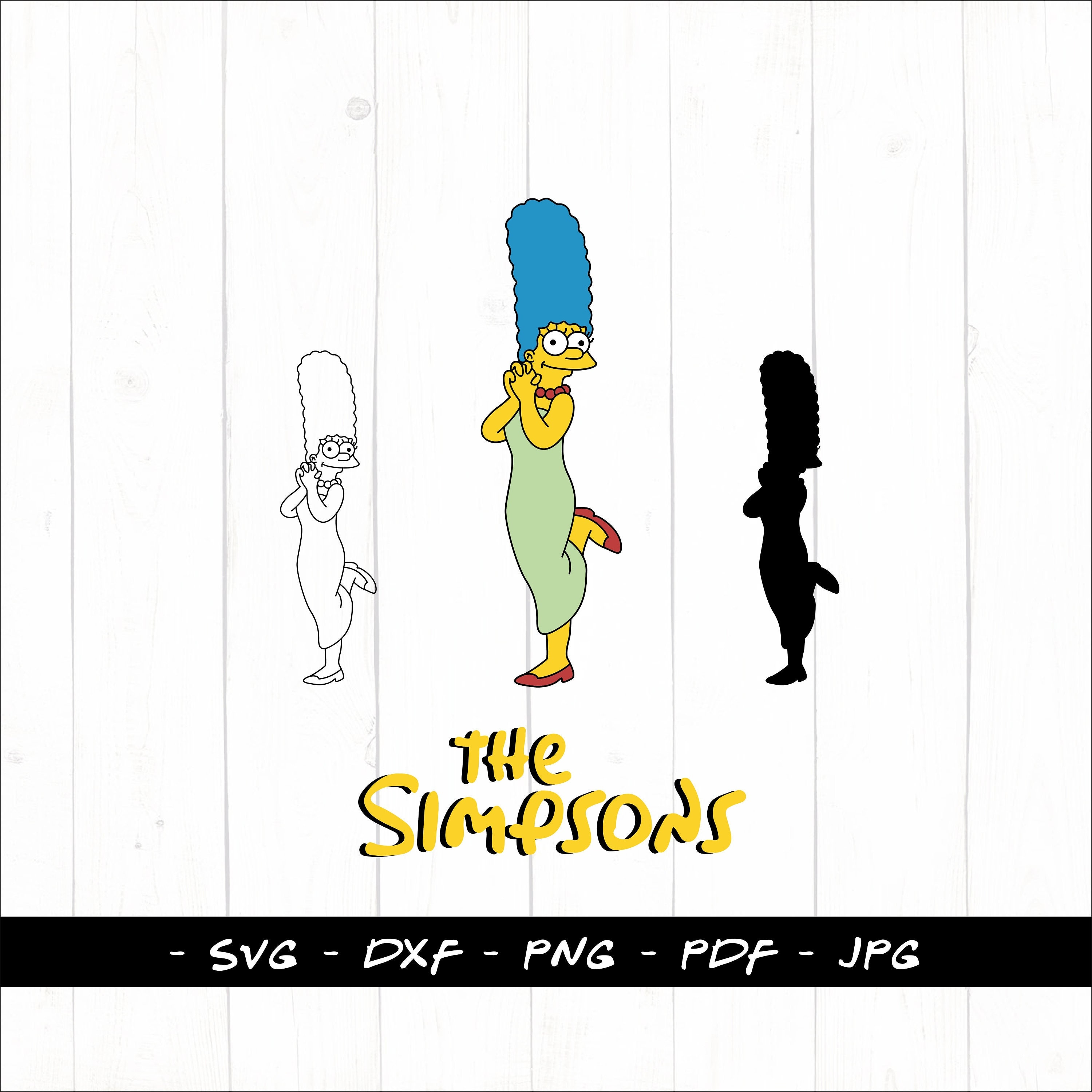 Marge Simpson Layered SVG Vintage Simpsons Png Gift Idea - Etsy Ireland