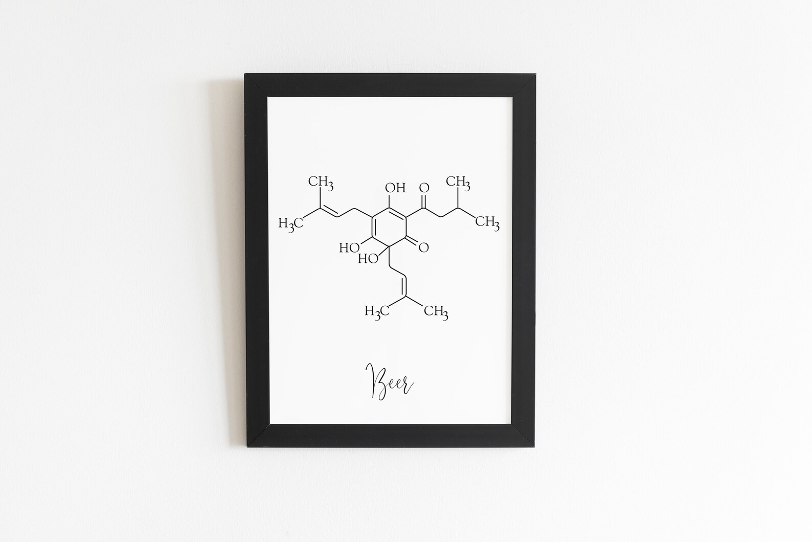 Beer Molecule Print Beer Chemistry Poster Science Art | Etsy