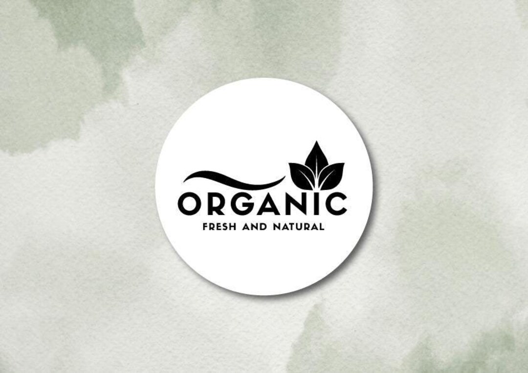 Organic Food Label, Pure & Natural Sticker, Eco-friendly Packaging (2x2 ...