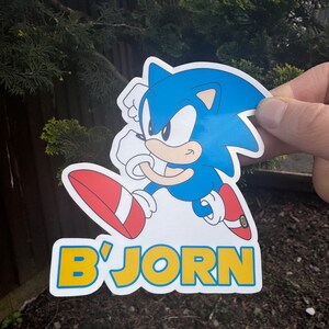 Sonic the Hedgehog Stickers, Personalized Stickers, Name Stickers ...