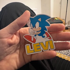 Sonic the Hedgehog Stickers, Personalized Stickers, Name Stickers ...