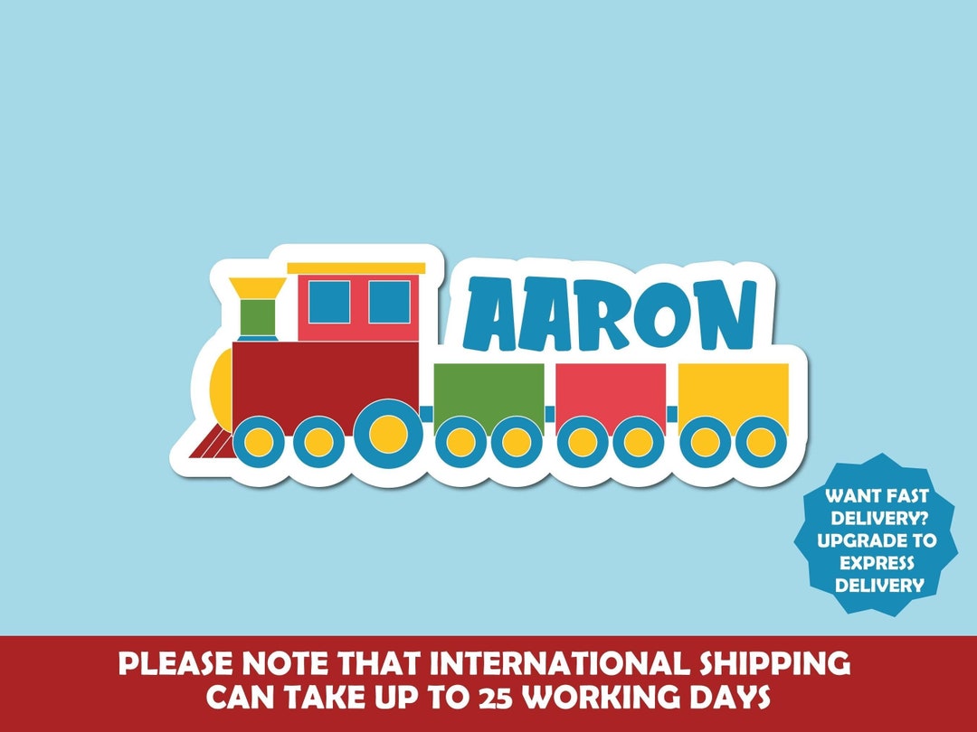 Personalized Train Stickers, Train Inspired, Kids Name Sticker ...