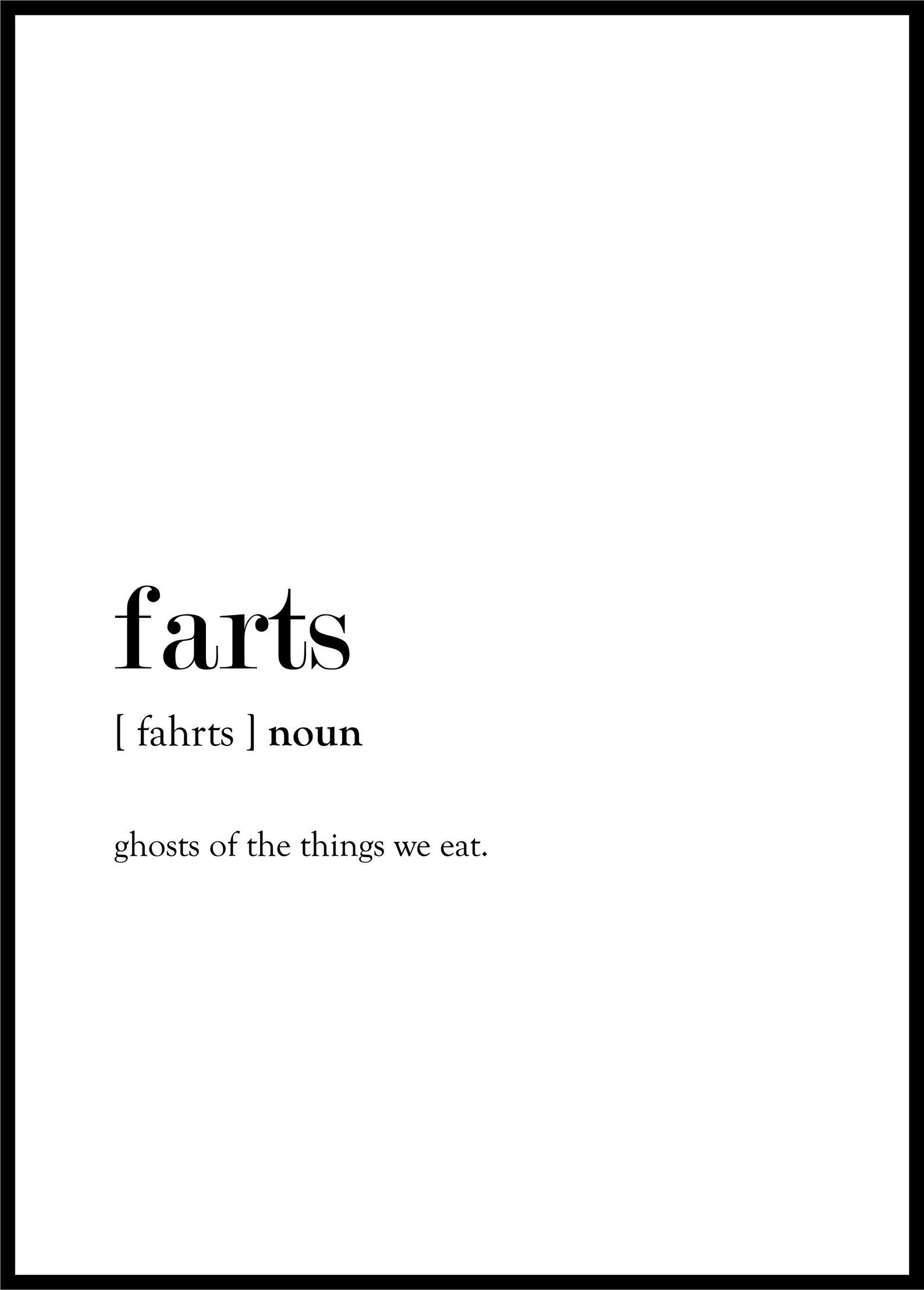 Farts Word Definition Poster Print Farts Wall Art Funny | Etsy UK