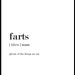 Farts Word Definition Poster Print Farts Wall Art Funny Gifts ...