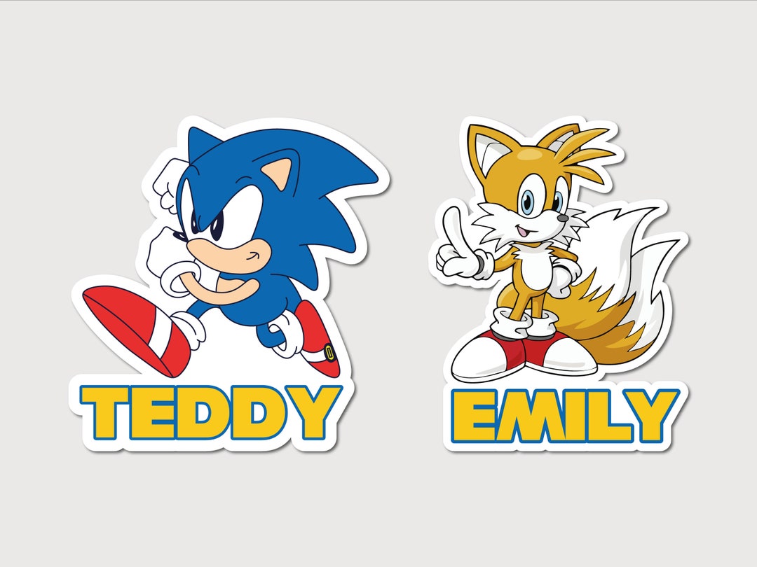 Sonic the Hedgehog Stickers, Personalized Stickers, Name Stickers ...