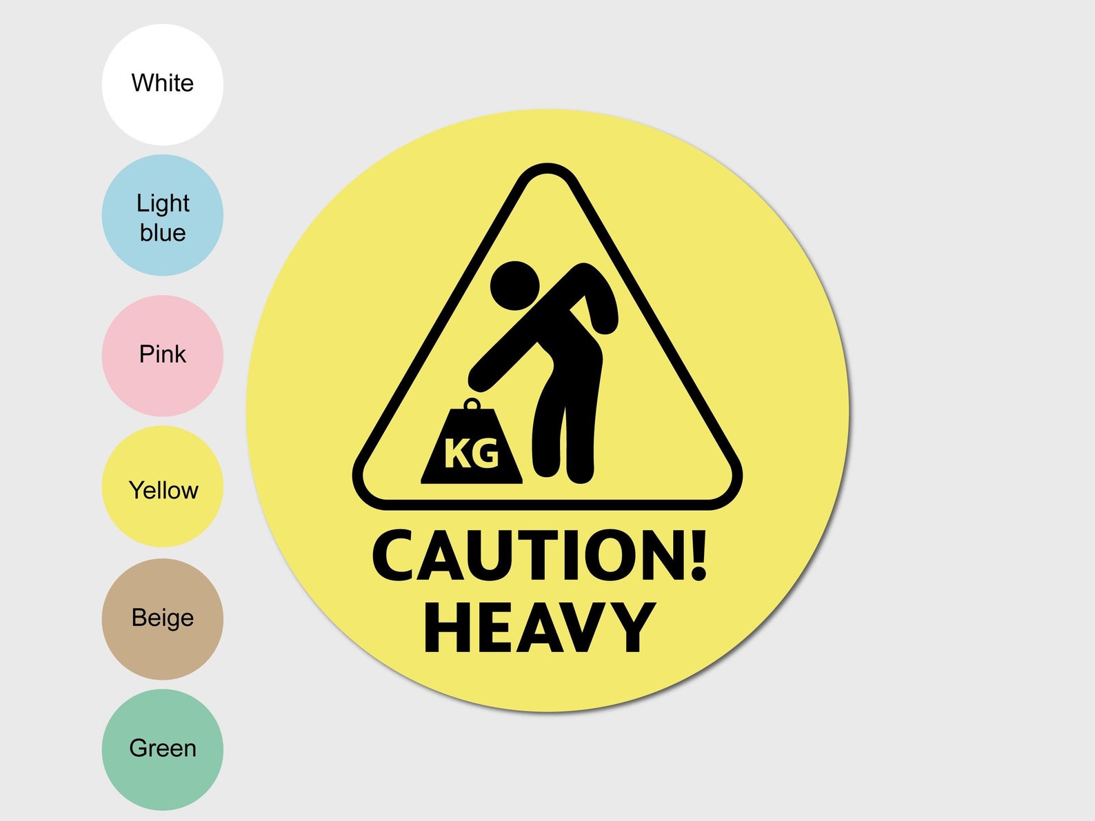 Caution Heavy Sticker, Small Business Label, Packaging Supplies - Etsy