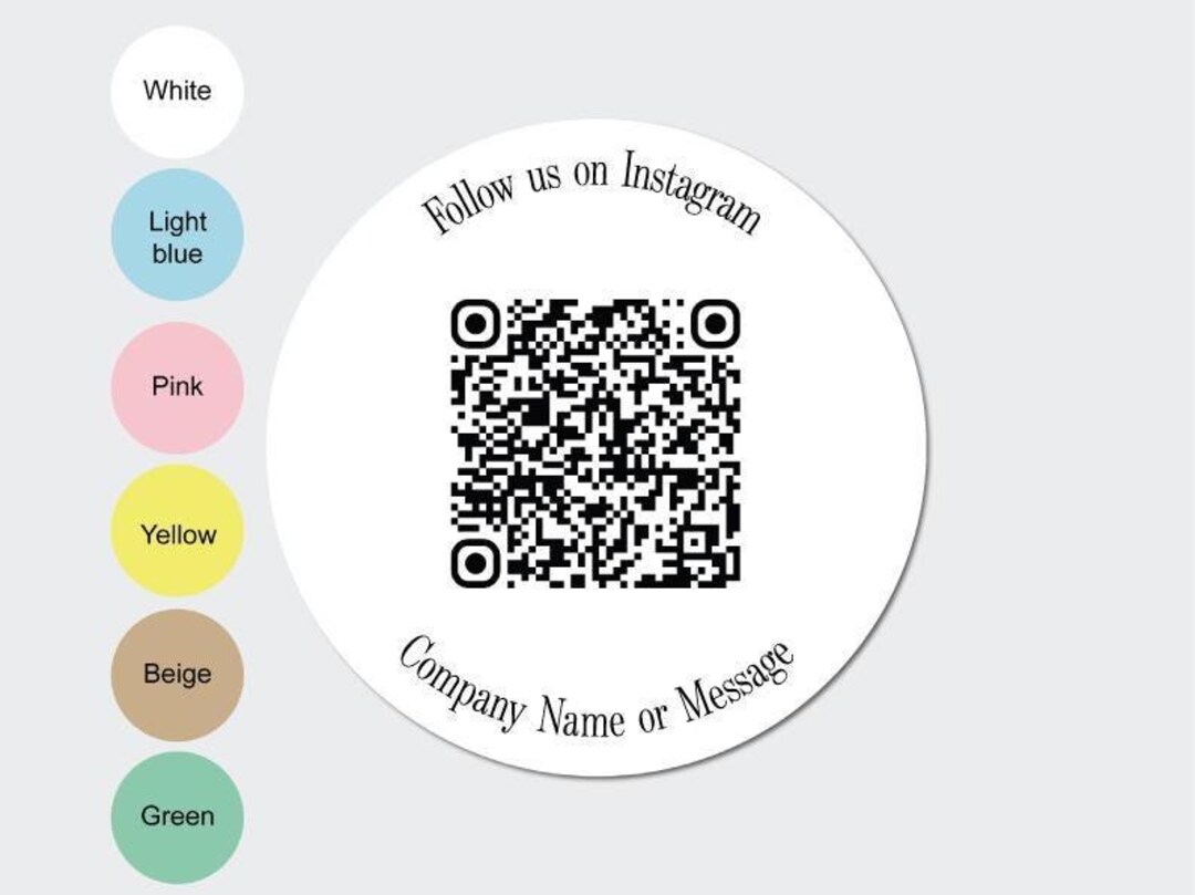 Instagram QR Code Sticker, Social Media Sticker, Scan and Follow Us ...