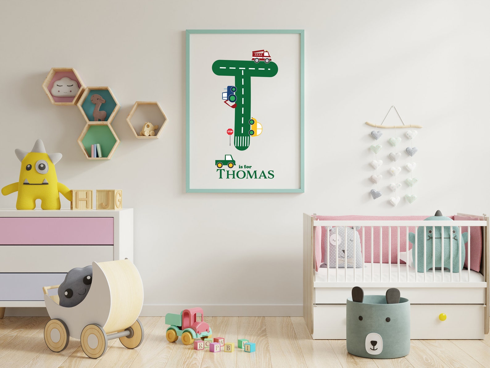 Personalized Car Name Print, Transportation Nursery Decor (digital ...