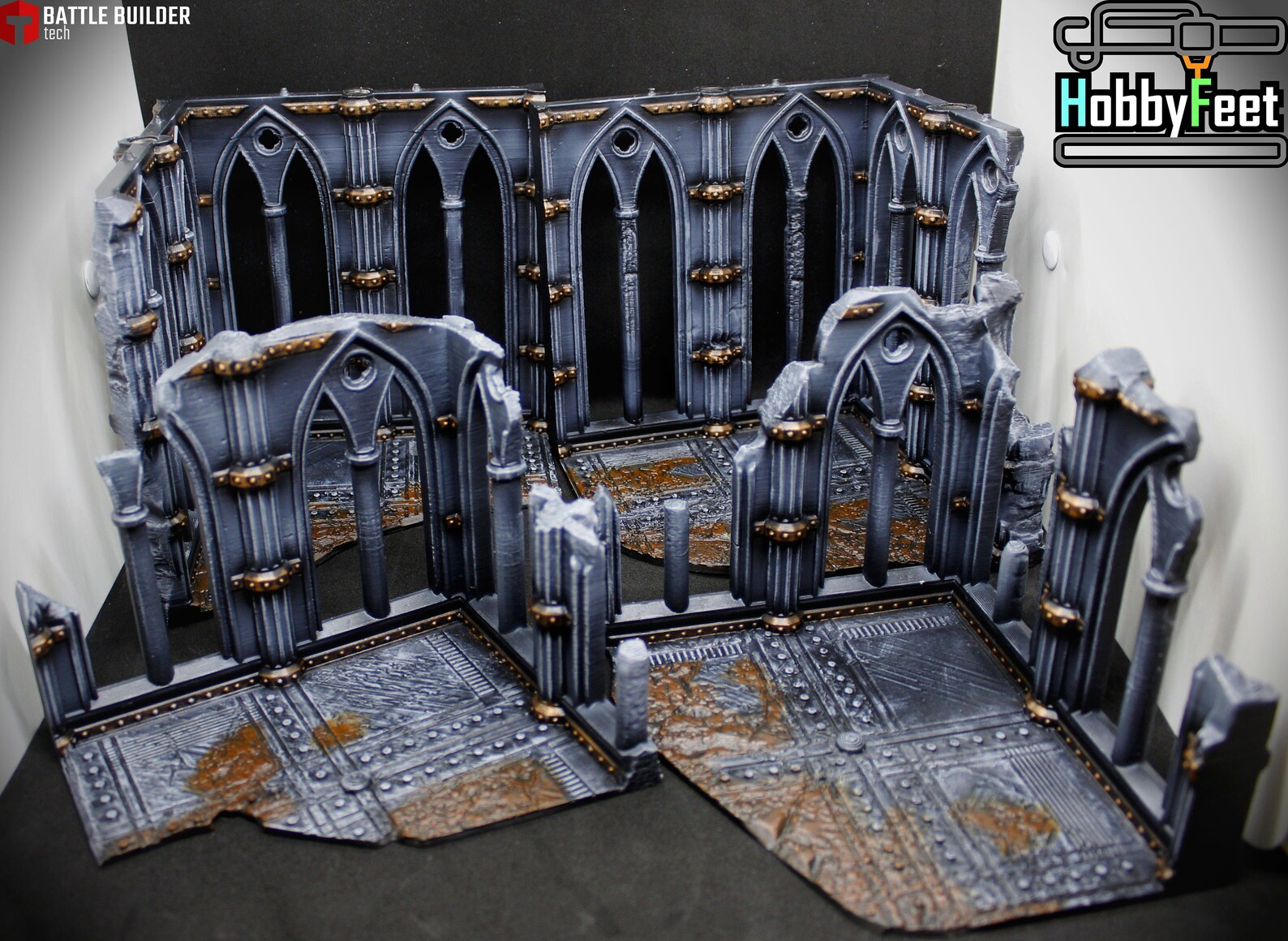 Cathedral Building Ruins Set 3 | 28mm 32mm Terrain Scenery | Txarli BBT ...