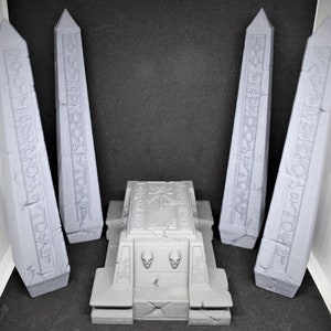 Necro Space Robots Terrain Set - Tomb Crypt Pillars Generator 28mm ...