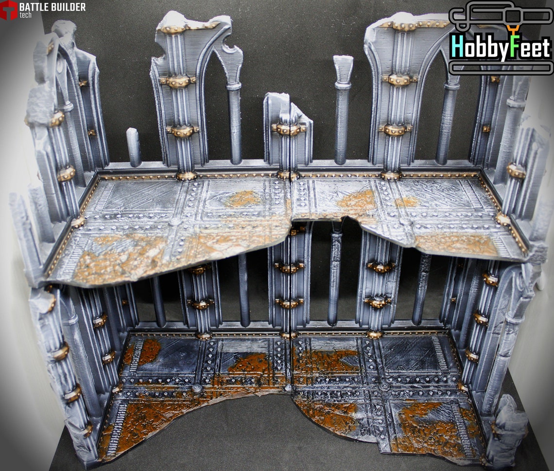 Cathedral Building Ruins Set 3 | 28mm 32mm Terrain Scenery | Txarli BBT ...