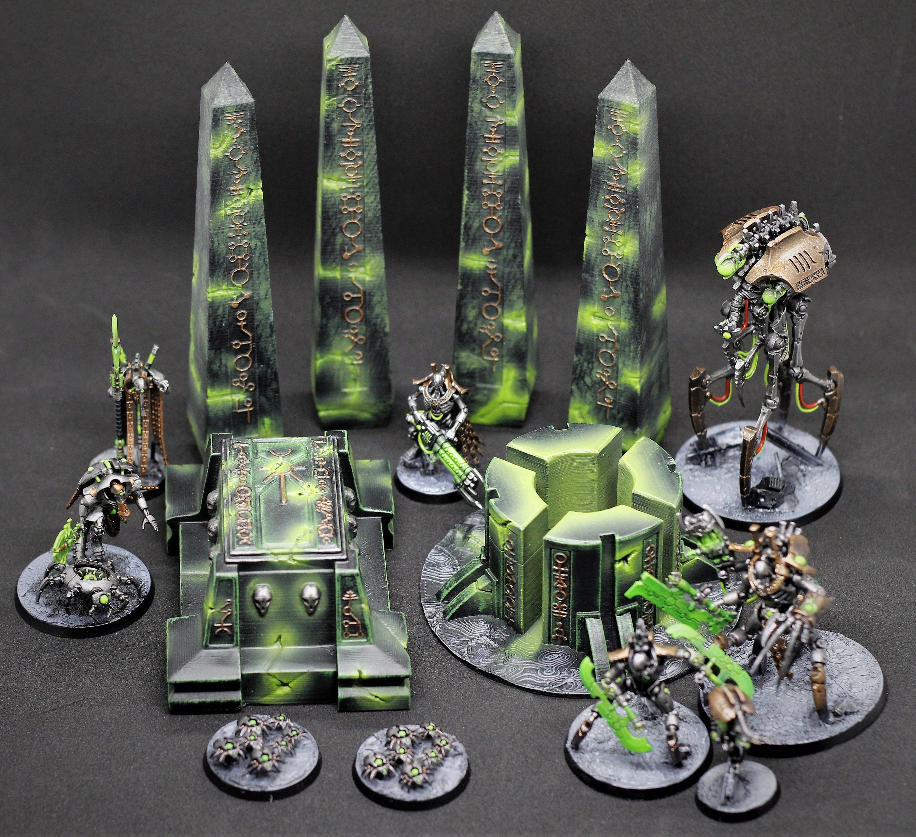Necro Space Robots Terrain Set - Tomb Crypt Pillars Generator 28mm ...