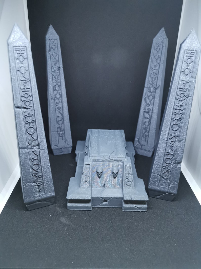 Necron Terrain Set Tomb Crypt Pillars Generator 28mm | Etsy