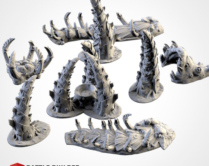 Space Bugs Alien Growth Tentacle Spikes Creepy Spore Nest | 28mm ...