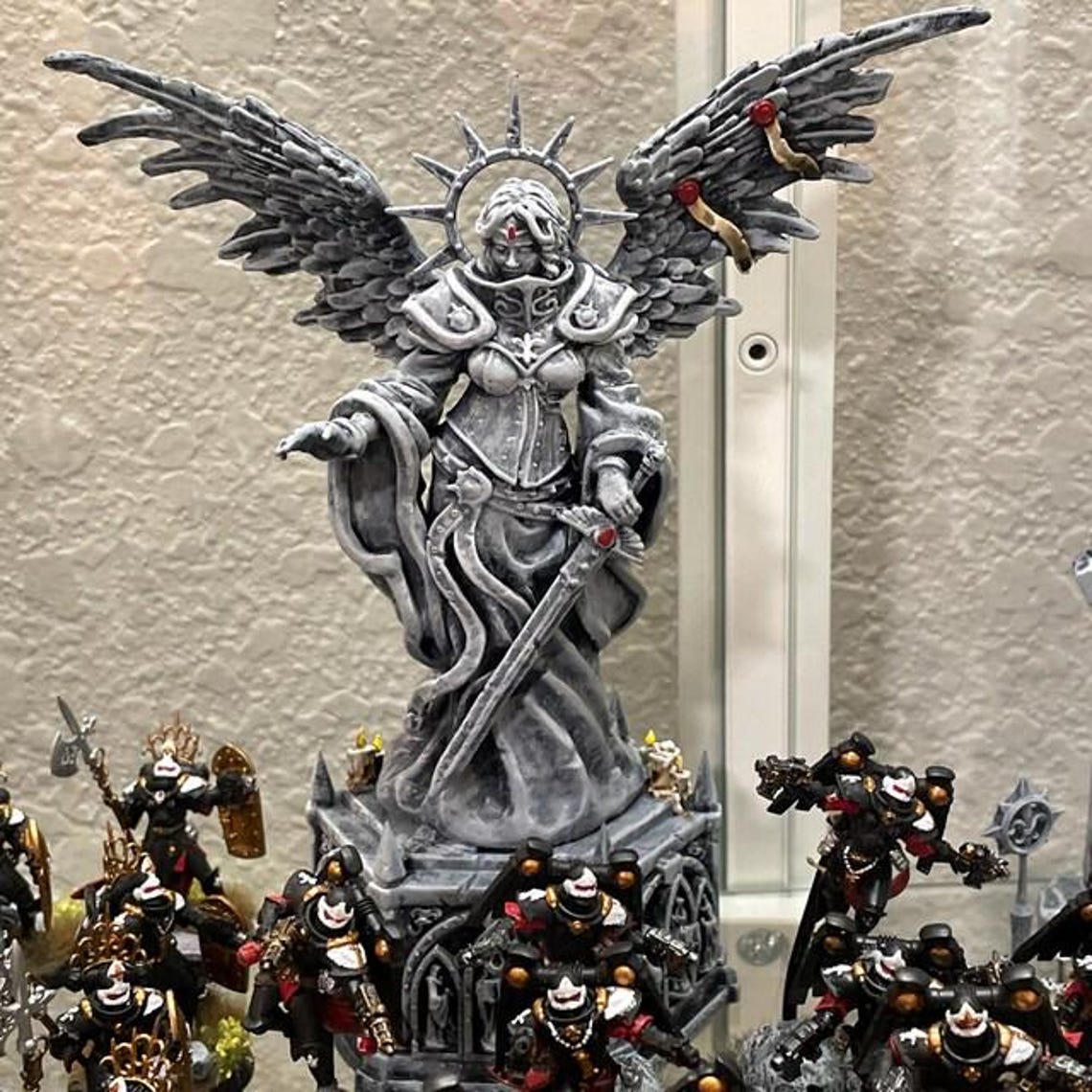 Saint Winged Battle Sister Statue Celestine | 28mm Heroic Scale Resin ...