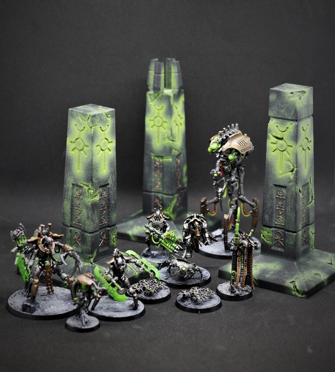 Necro Space Robots Terrain Set Pillars Pylon Obelisks | 28mm Heroic ...