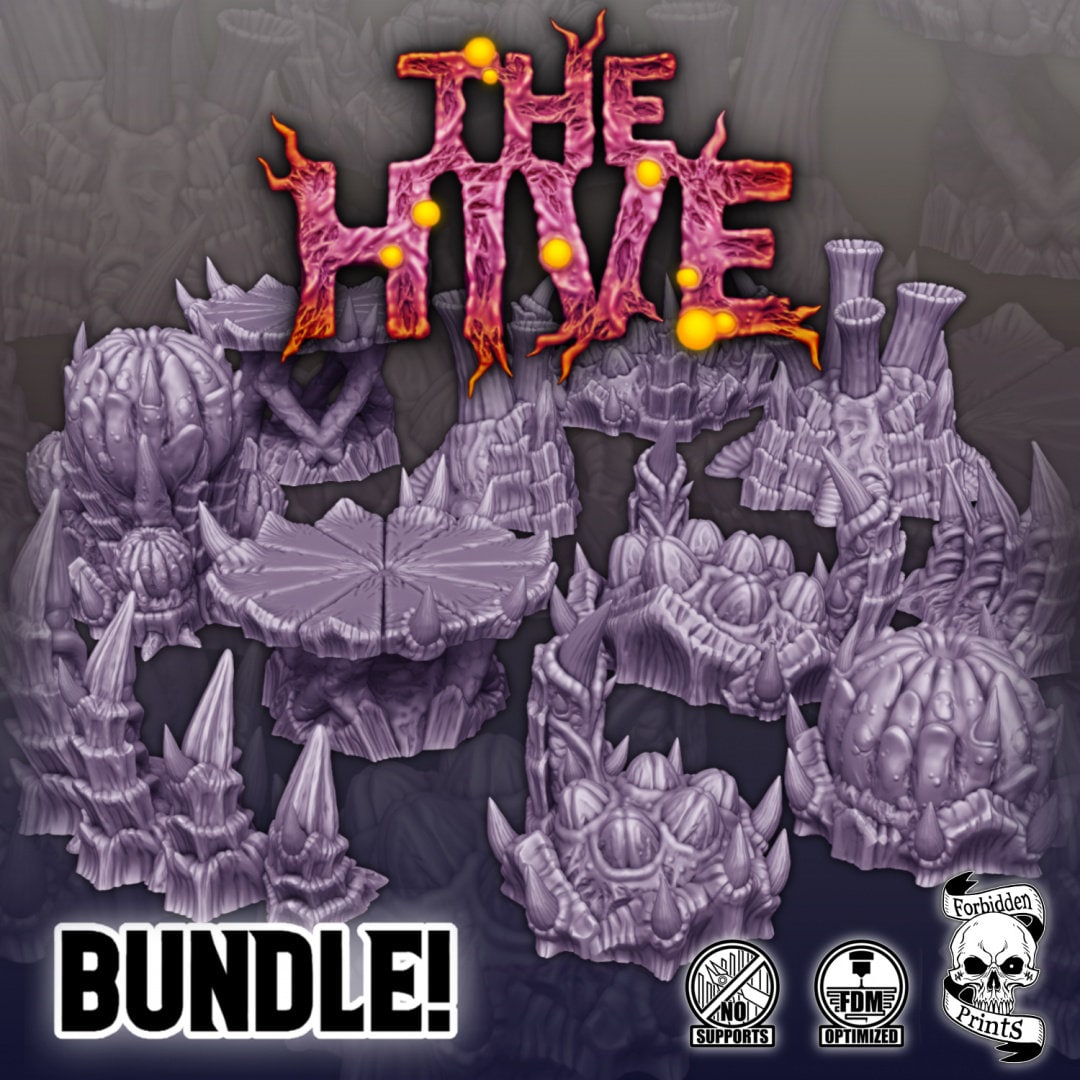The Hive Bundle Scary Hungry Space Bugs Nest Spikes and Tentacles ...
