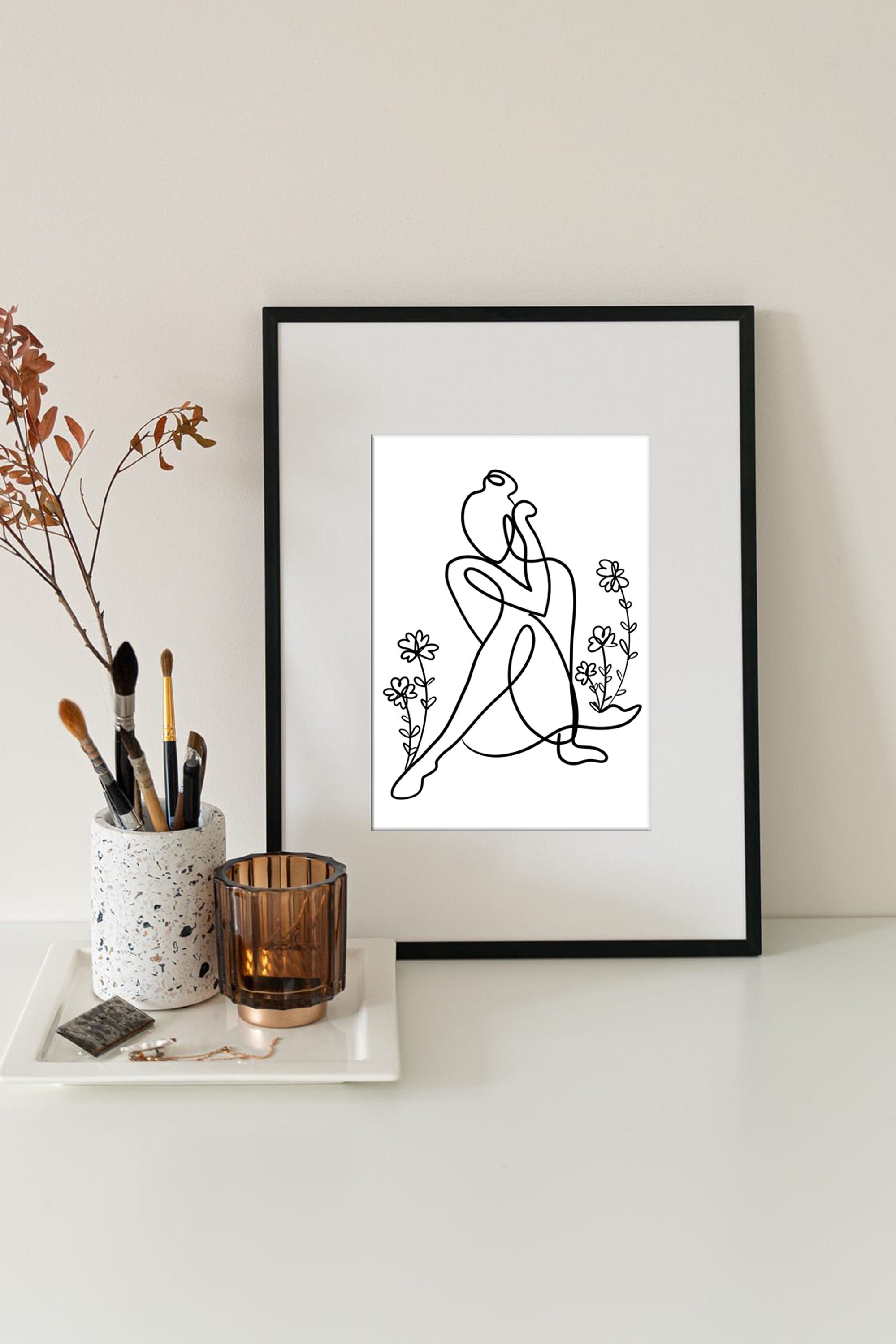 Female Form Series Line Art Digital Print - Etsy