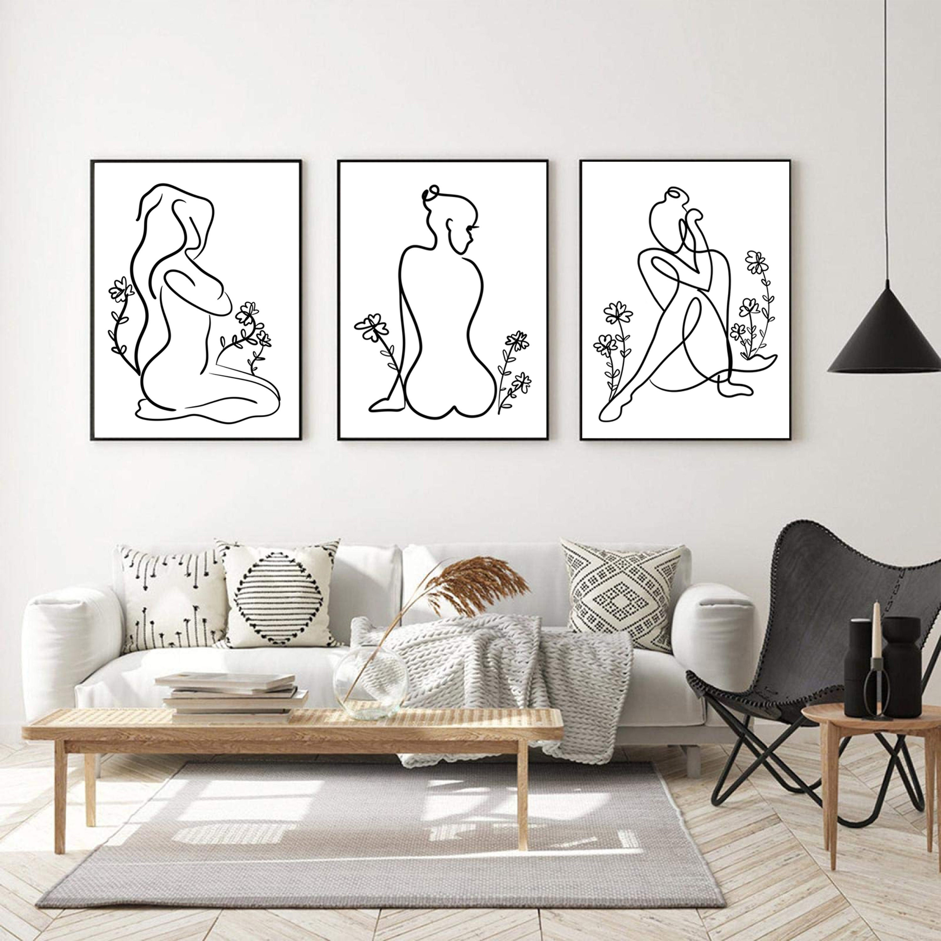 Female Form Series Line Art Digital Print - Etsy
