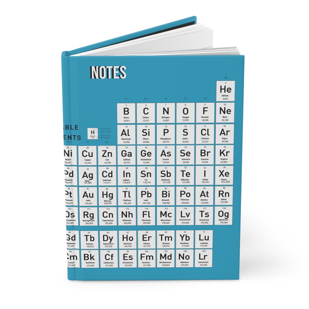 Periodic Table of Elements Hardcover Journal Notes Notebook - Etsy